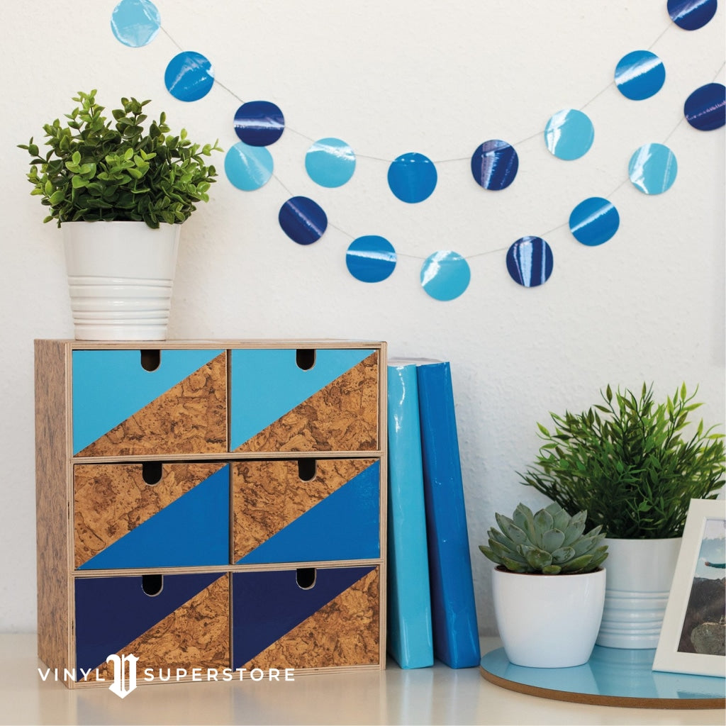 45cm D-C-Fix Gloss Air Blue RAL 5015 Sticky Back Vinyl Lengths 1m to 1 ...